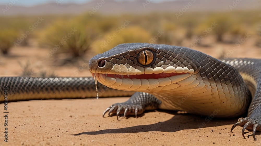 Realistic close up shot of deadly snakes ,poisonous snake ,viper snake ...