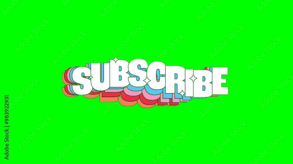Looping animation of the text "SUBSCRIBE NOW". 3d 4k. subscribe on a ...