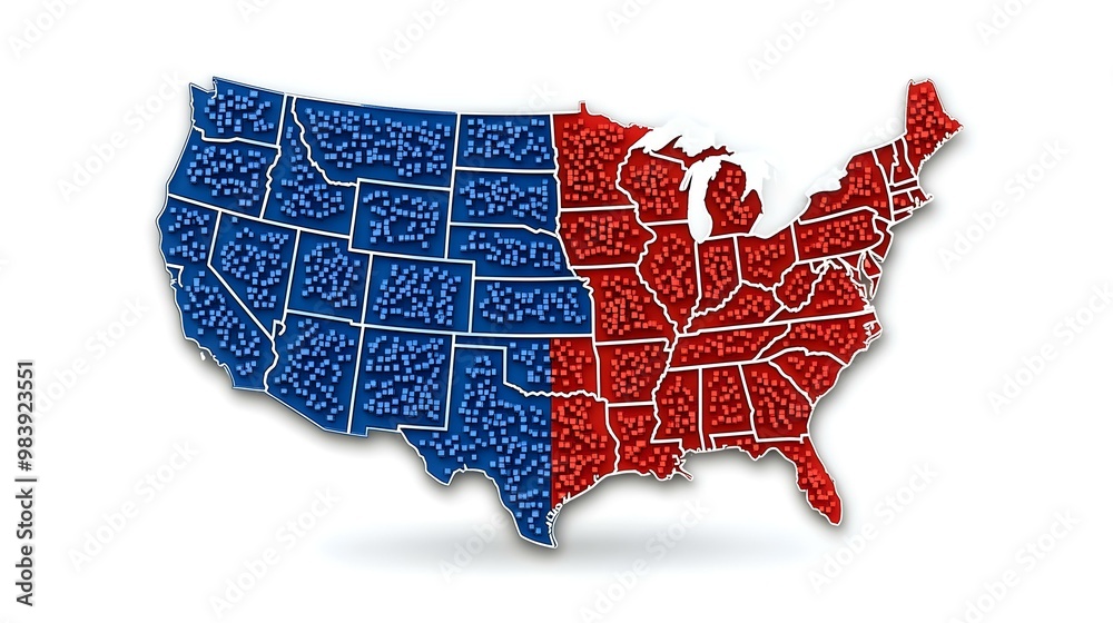 Gerrymandering Chaos, A distorted electoral map illustrating the ...