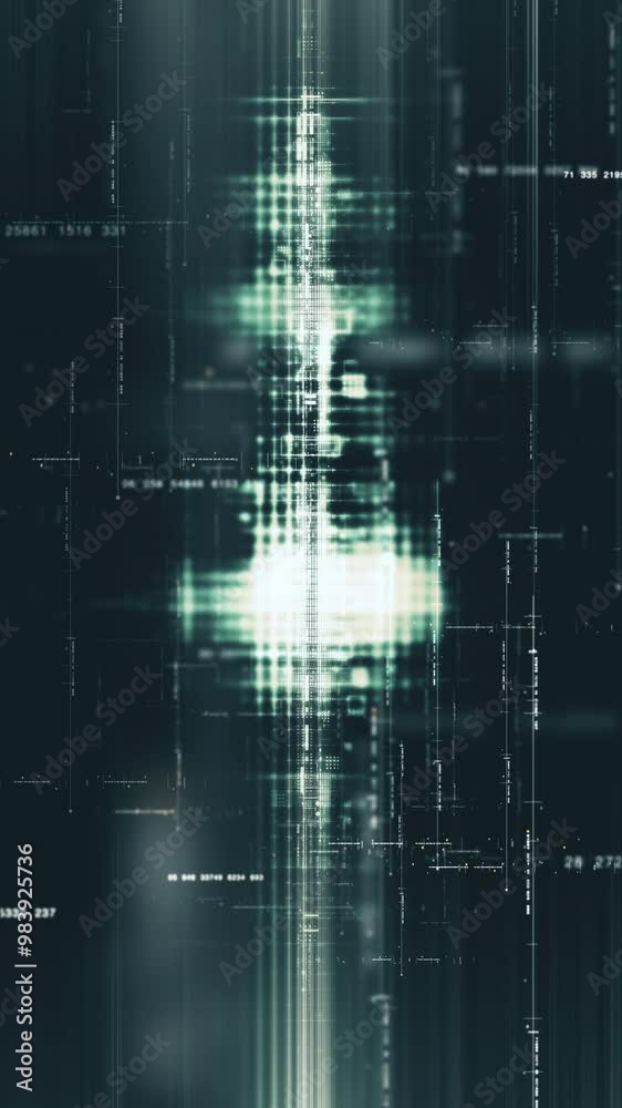 Futuristic metaverse, hi-tech digital data telemetry with encrypted ...