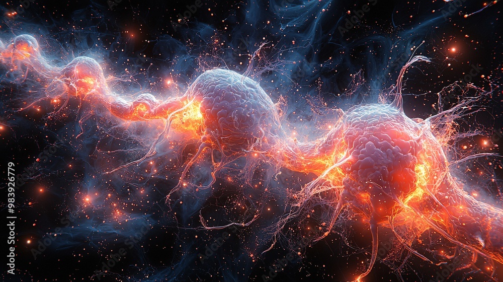 A layered visual showing how inflammation in MS causes a breakdown in ...