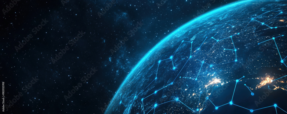 Global network of connected devices prominently displayed alongside ...