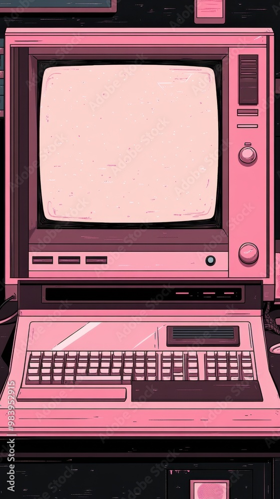 Retro old computer user interface,Pink Y2K computer window page and ...