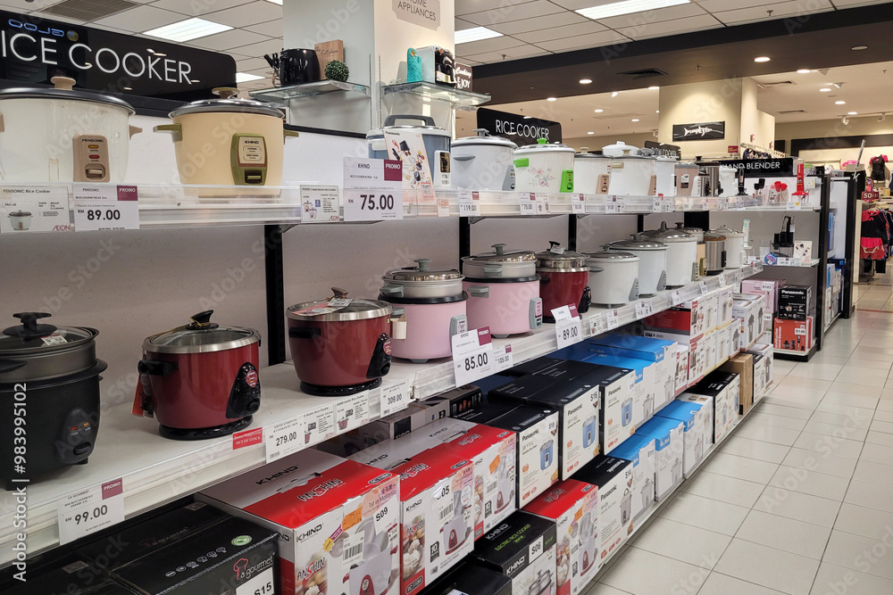 PENANG, MALAYSIA - 18 SEP 2024: Interior view of electronic and ...