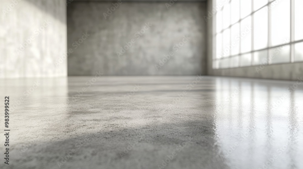 Smooth polished concrete surface with subtle texture and light ...