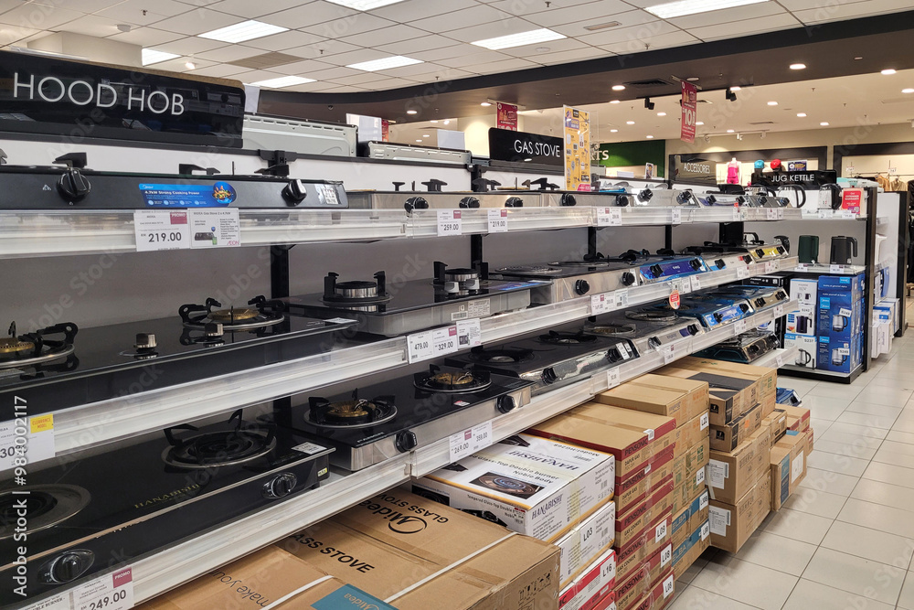 PENANG, MALAYSIA - 18 SEP 2024: Interior view of electronic and ...