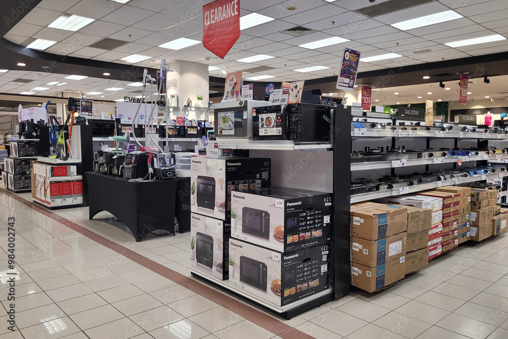 PENANG, MALAYSIA - 18 SEP 2024: Interior view of electronic and ...