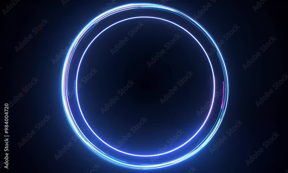 Futuristic Design Featuring a Blue Neon Circular Theme Complete with ...