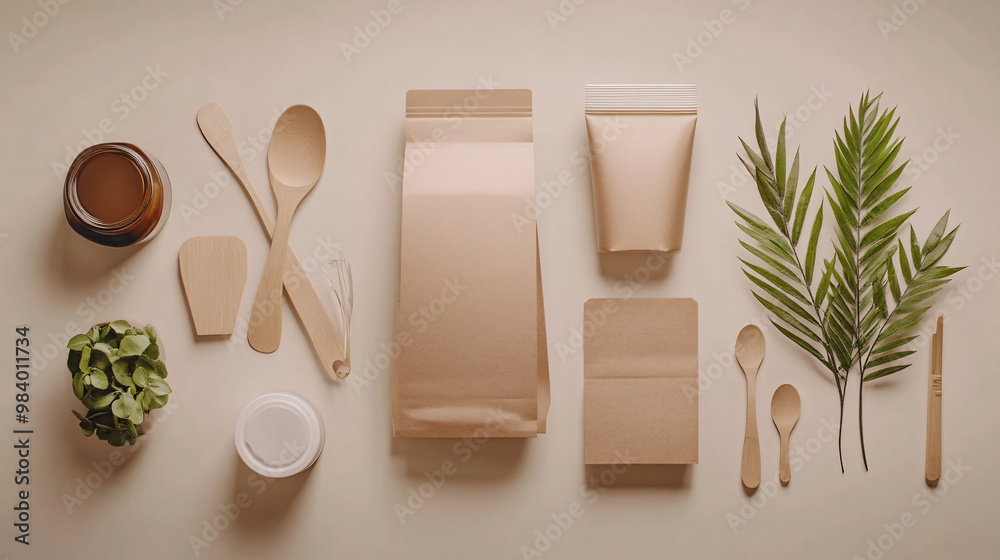 A visual of an eco-friendly product packaging design using ...