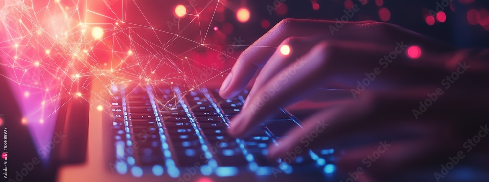 Computer scientist developing algorithms in data facility background ... Computer scientist developing algorithms in data facility background ...