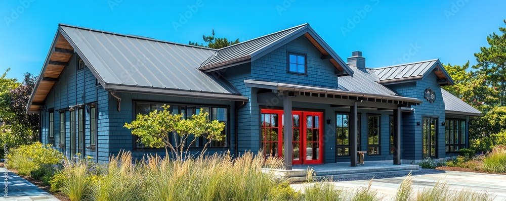 A seaside artist retreat with James Hardie siding, providing studios ...