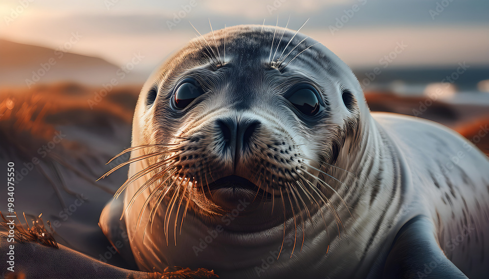 Ojos y mirada de la naturaleza, Foca, Phocidae. Animales, fauna ...