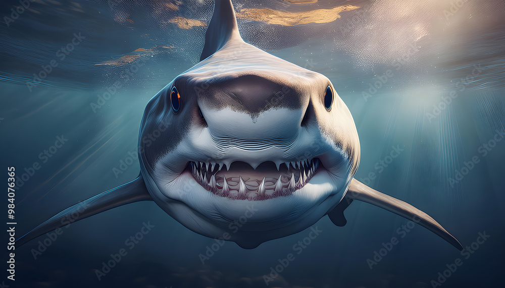 Ojos y mirada de la naturaleza, Tiburón, Selachimorpha. Animales, fauna, planeta Tierra ...