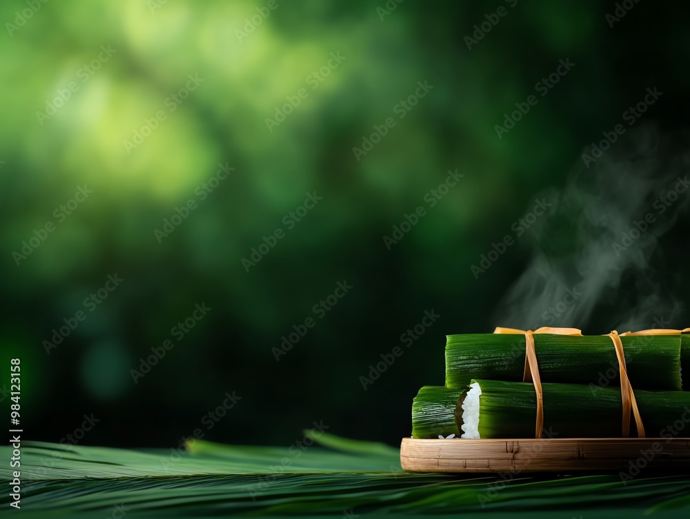 In the Philippines, suman, sticky rice wrapped in banana leaves and ...