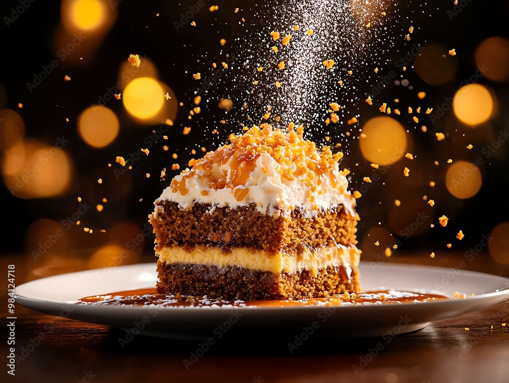 London s sticky toffee pudding, a moist sponge cake made with dates and ...