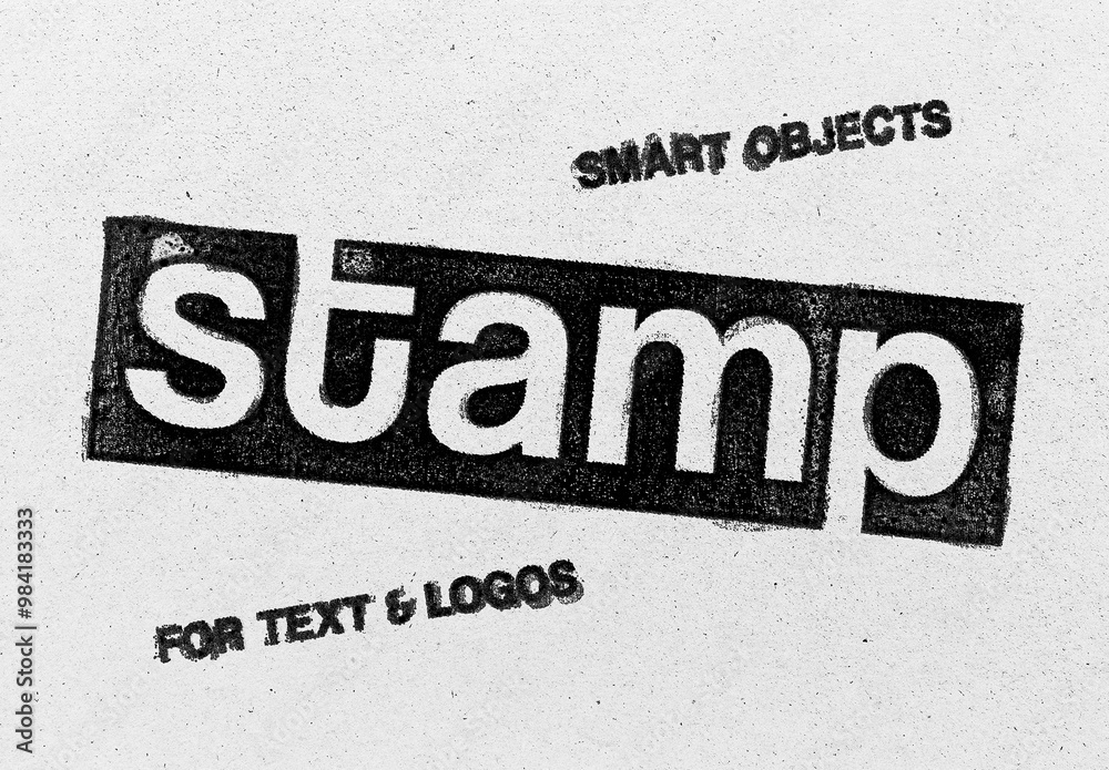 Ink Stamp Text Effect Mockup Stock Template | Adobe Stock