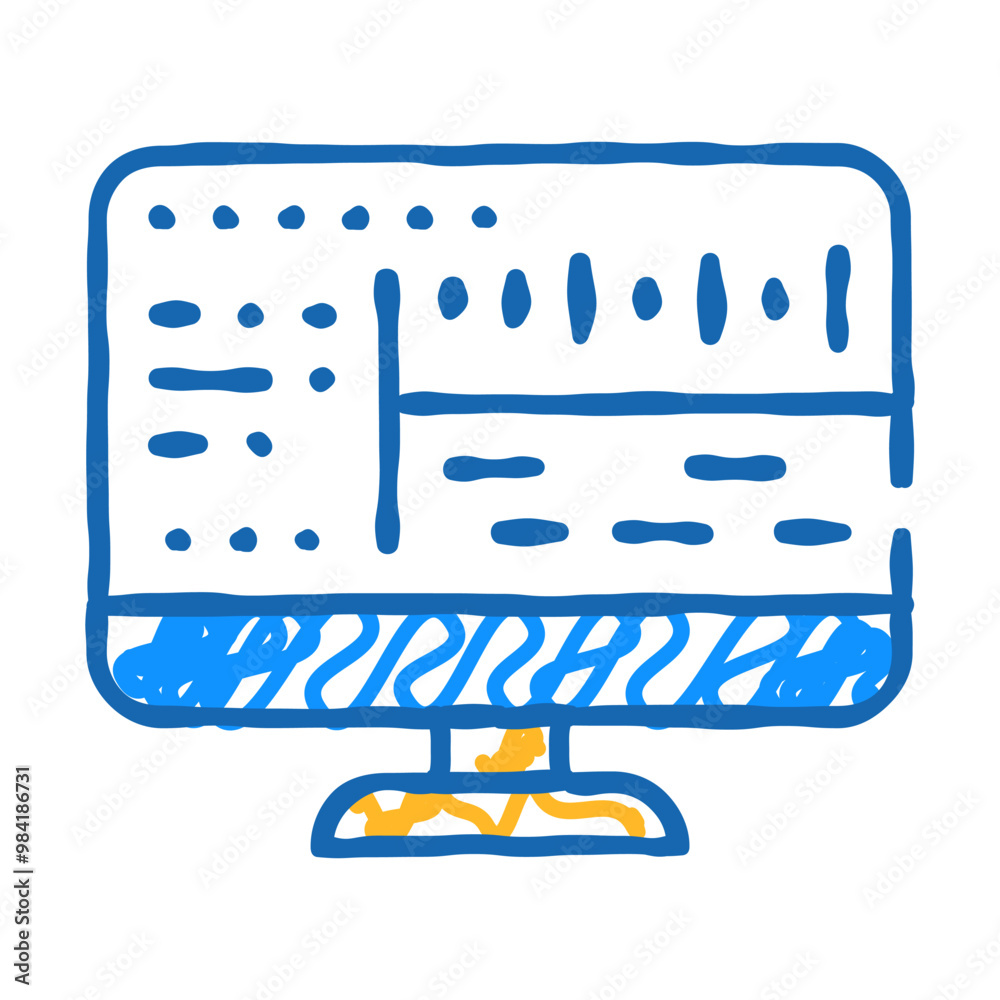 soft for audio processing doodle icon sketch vector. soft for audio ...