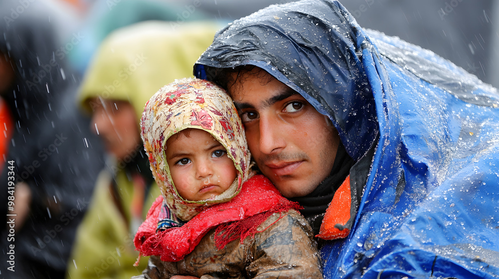 World Refugee Day. Migrating people. Resettlement of people due to war ...