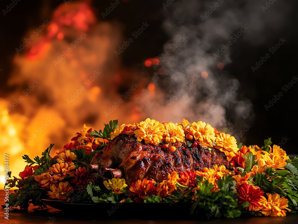 Cuy Peru whole roasted guinea pig served as a delicacy in Cusco foto de ...