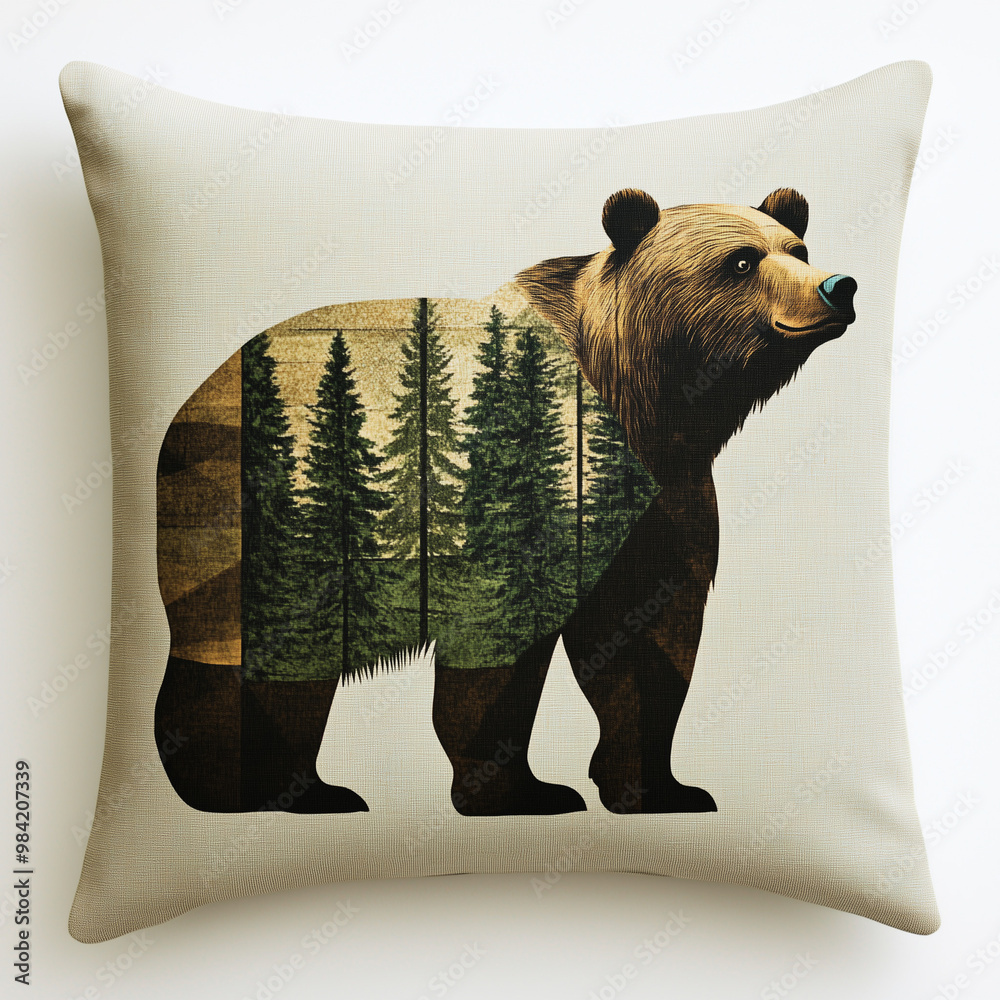 Retro Documentary Style Puzzled Brown Bear: A Glimpse into the Wild ...