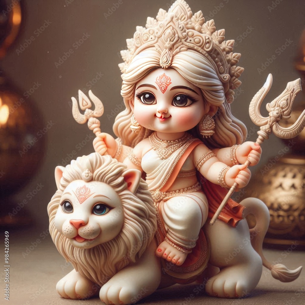 Cute Hindu Lord Maa Durga Baby Style, Navratri Maa Durga Baby Style ...