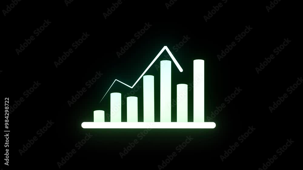 Income Growth Line Graph – Tech Style Chart Showing Profitability ...