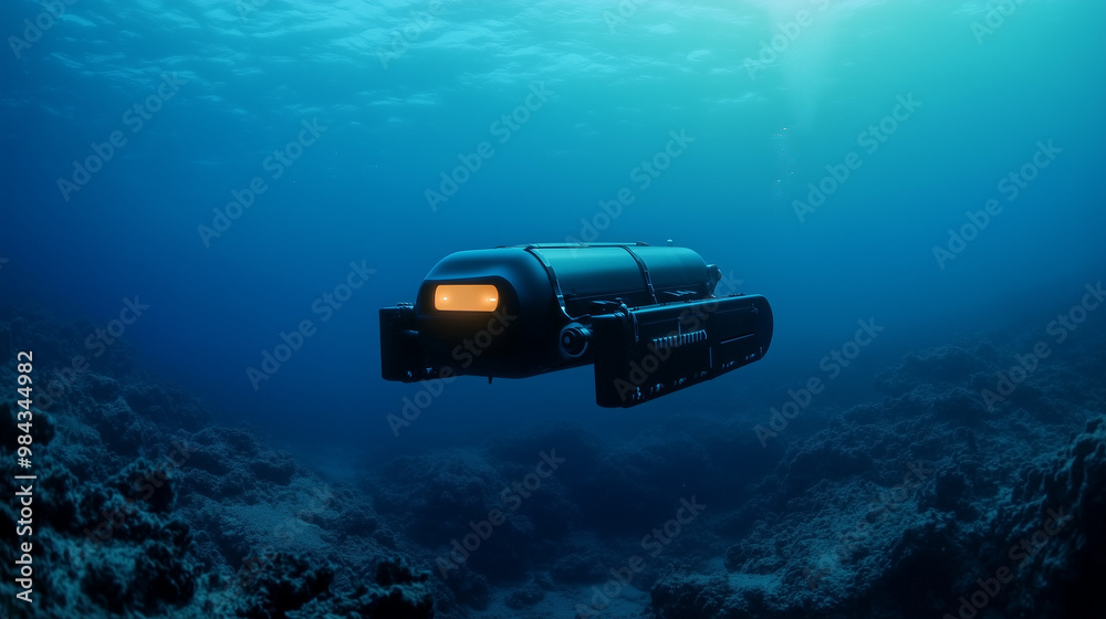 Autonomous underwater drones exploring the ocean's depths, mapping ...
