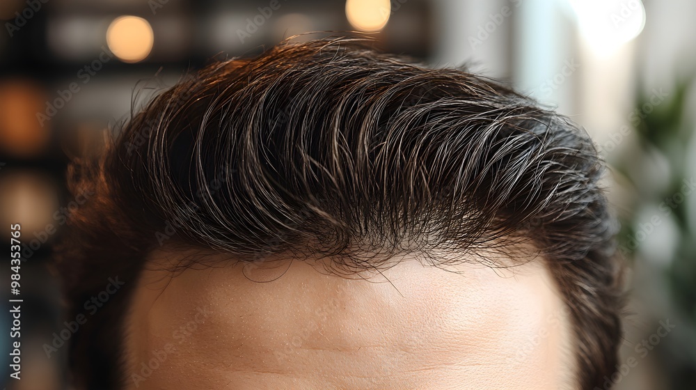 Detailed comparison of a man's hairline, showing the transformation ...