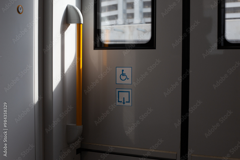 Ramp icon for signal to exit train for people with disabilities ...