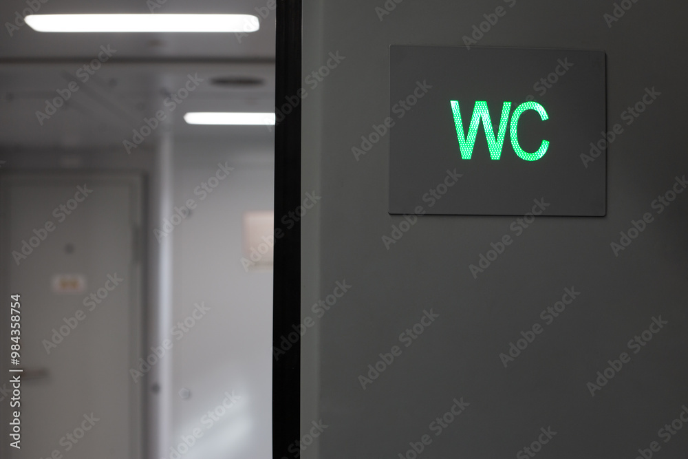 Toilet sign for men and women on train, toilet icon in the form of ...