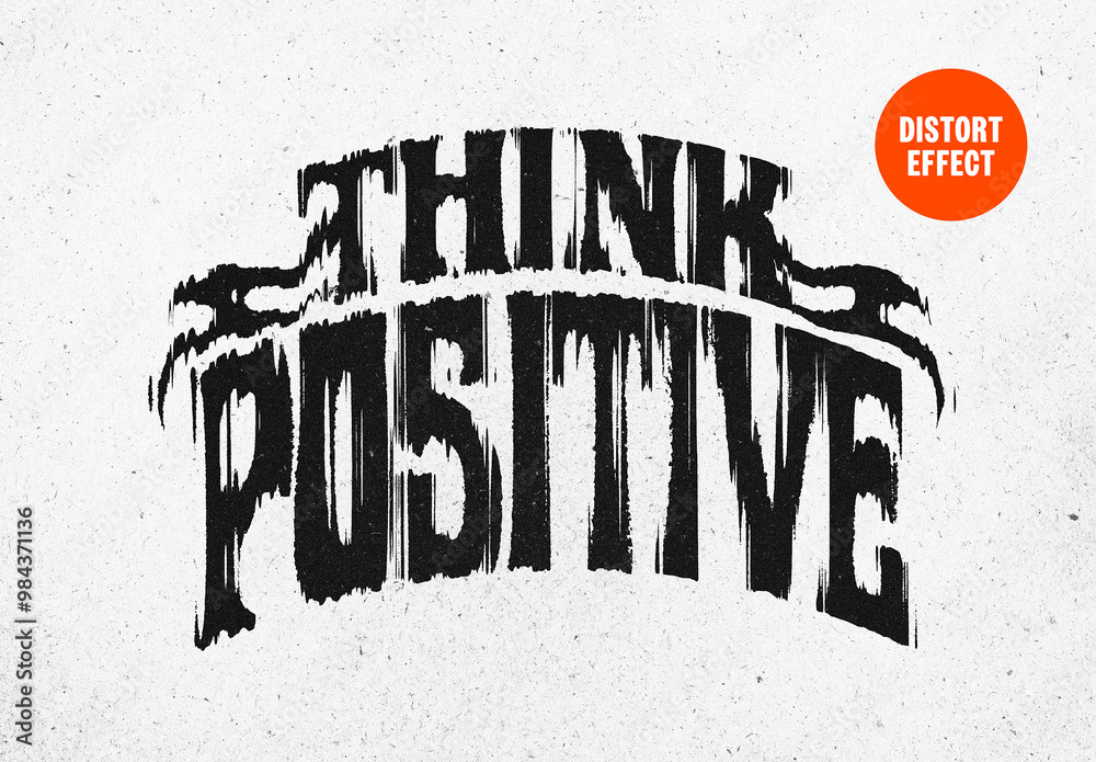 Distort Text And Logo Effect Mockup Stock Template | Adobe Stock