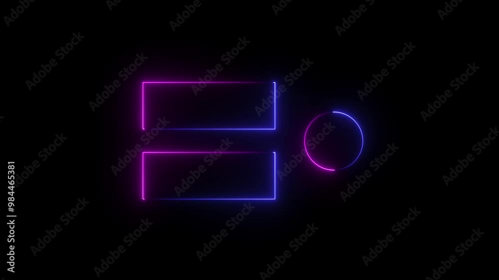 Seamless loop animation rectangles frame ultra video motion graphic. Animated borders frame ...