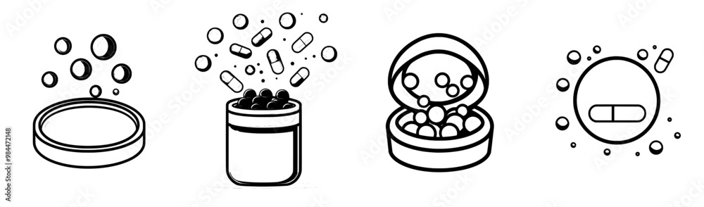 The icon depicts an effervescent tablet dissolving in water and ...