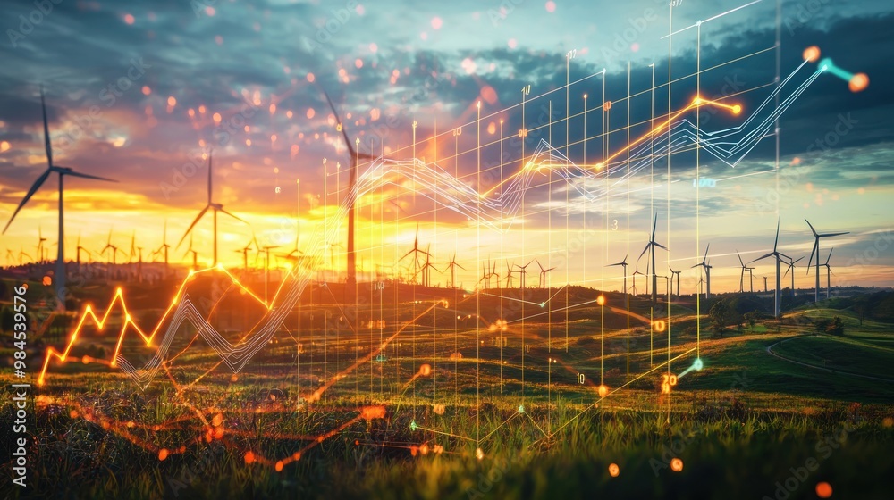 Conceptual image depicting the rise in energy prices, highlighting the ...
