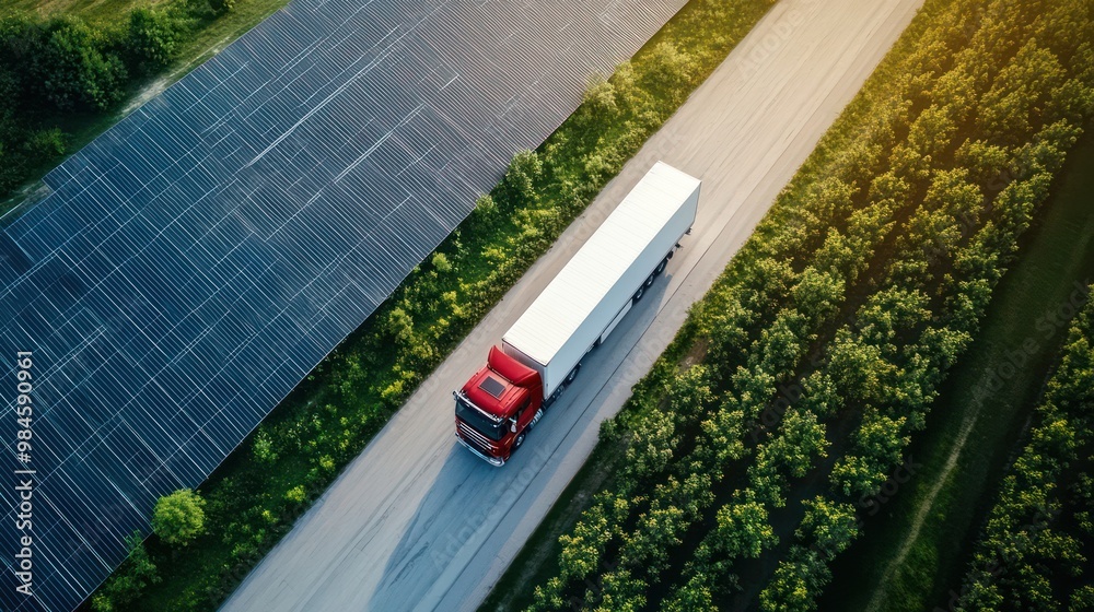 Green logistics and carbon reduction, with electric trucks and ...
