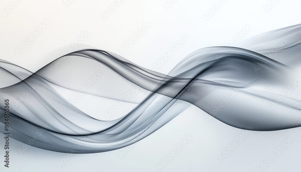 Elegant abstract smooth gray wave in a modern swoosh design creating a ...