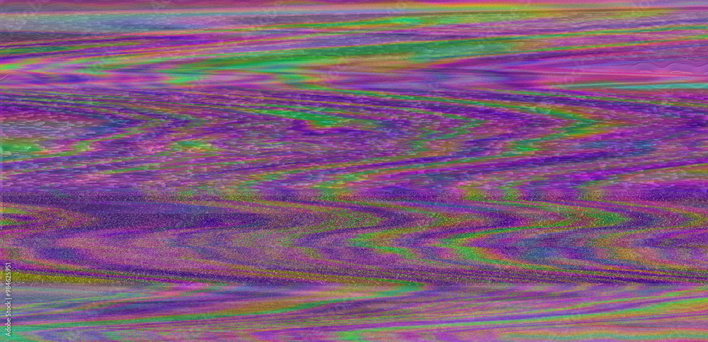 Digital glitch or a distorted video signal with sharp angles and jagged ...