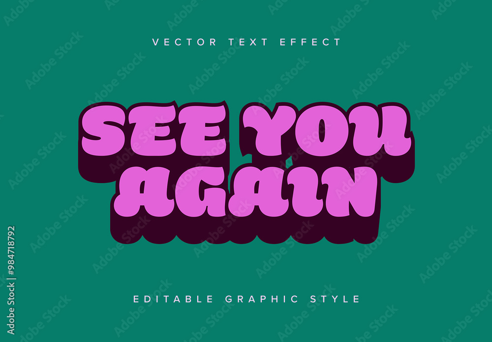 Bold Drop Shadow Text Effect Mockup Stock Template | Adobe Stock