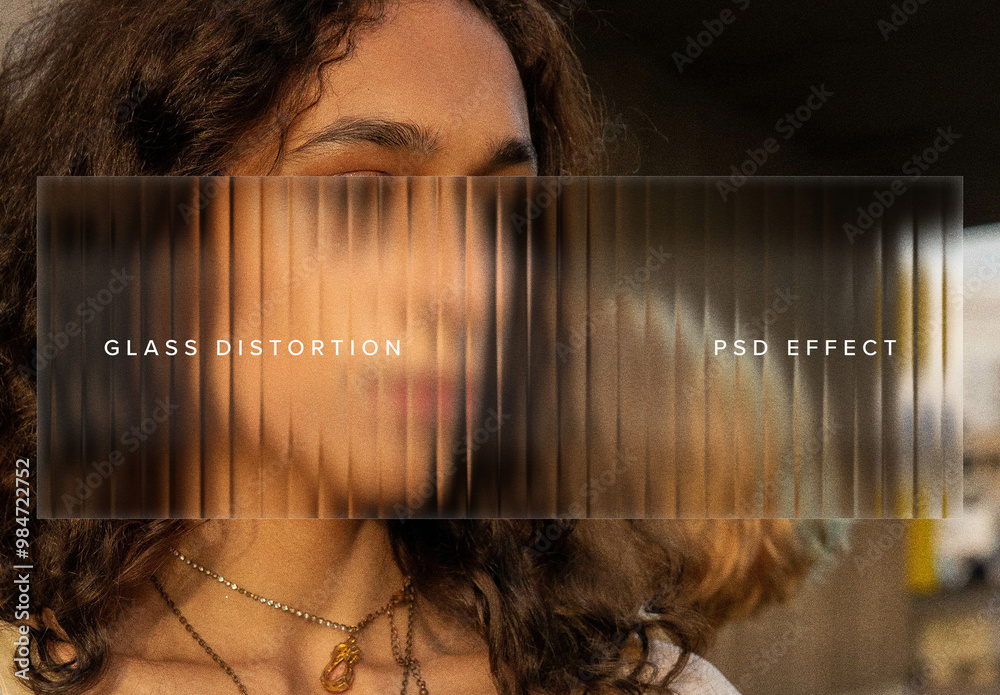 Reeded Glass Texture Image Effect Mockup Stock-Vorlage | Adobe Stock