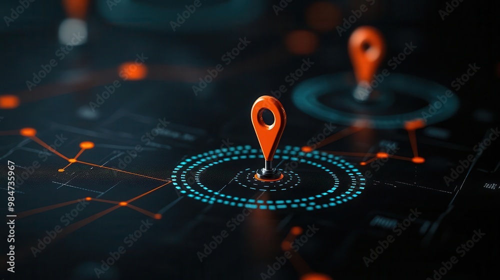 Virtual SEO map highlighting target regions, global marketing strategy ...