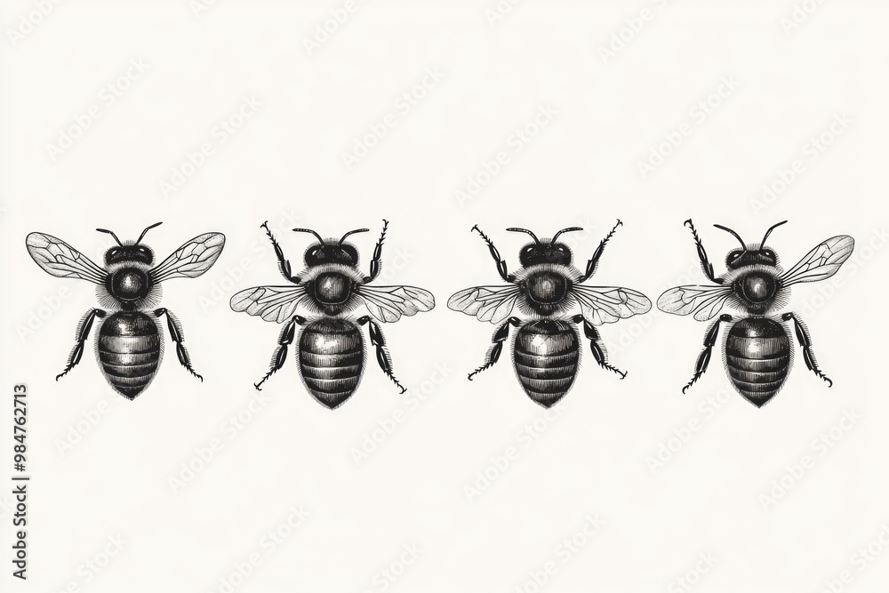 Detailed Stages of Bee Growth Illustration - Egg to Adult Lifecycle ...