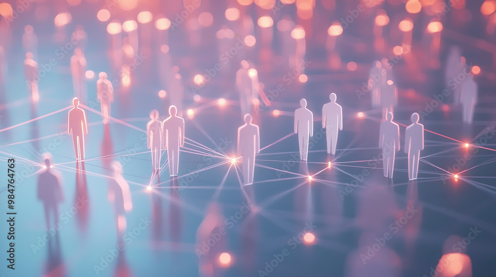 3d rendered virtual world communication polygonal human full body ...