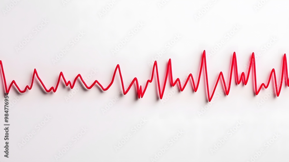Heart Monitor Flatline: A simplified ECG monitor displaying a flatline ...