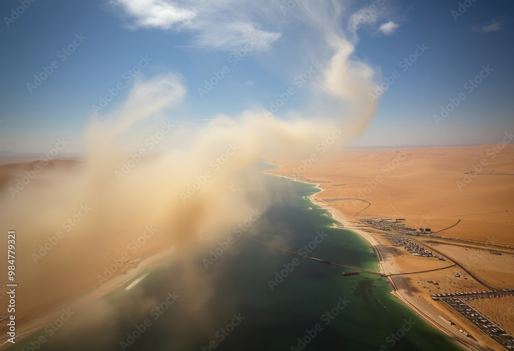 Sirocco winds hot dry winds that blow from the Sahara Desert acr foto ...
