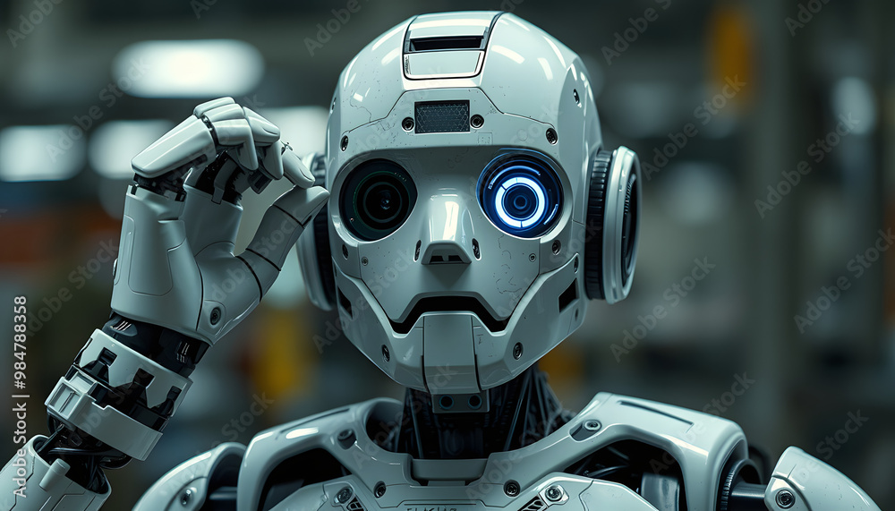 Broken robot. Bot is out of order. Failure of machines and equipment ...