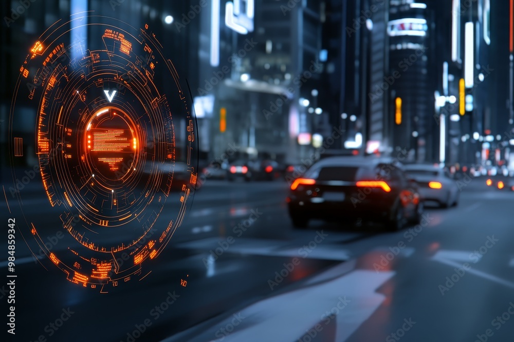 Futuristic Smart City Traffic Management System with a digital ...