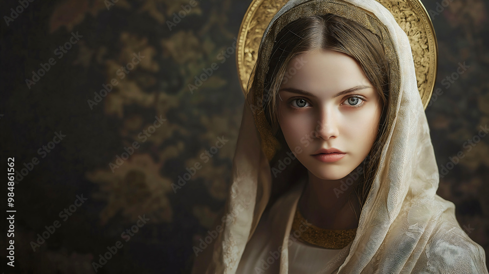 Saint Mary from the Bible is the mother of God Jesus Christ, with ...