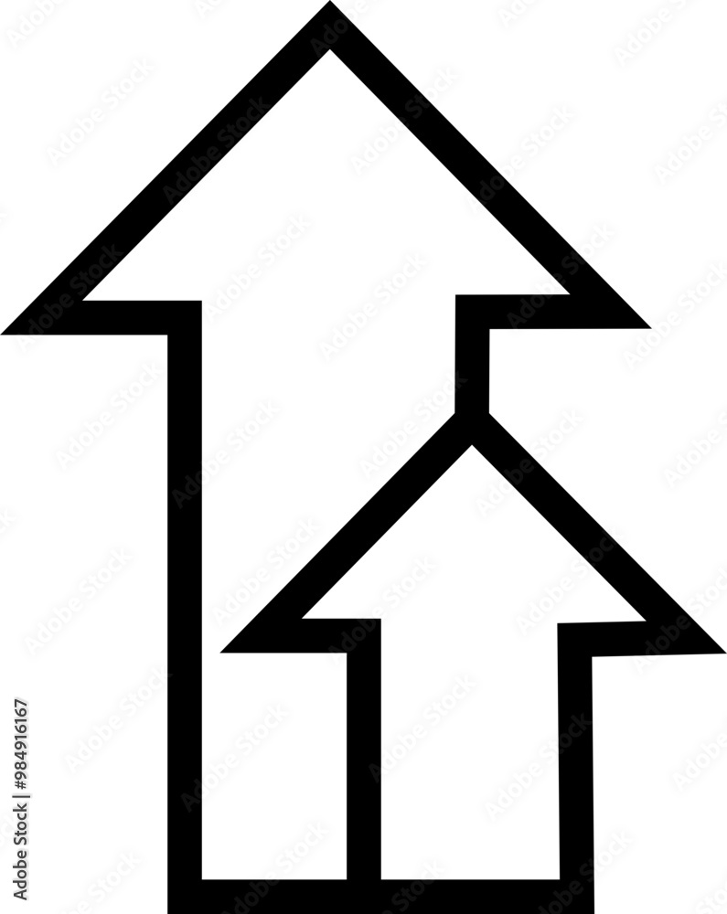 Increase icon in Line. isolated on transparent background Contains such ...