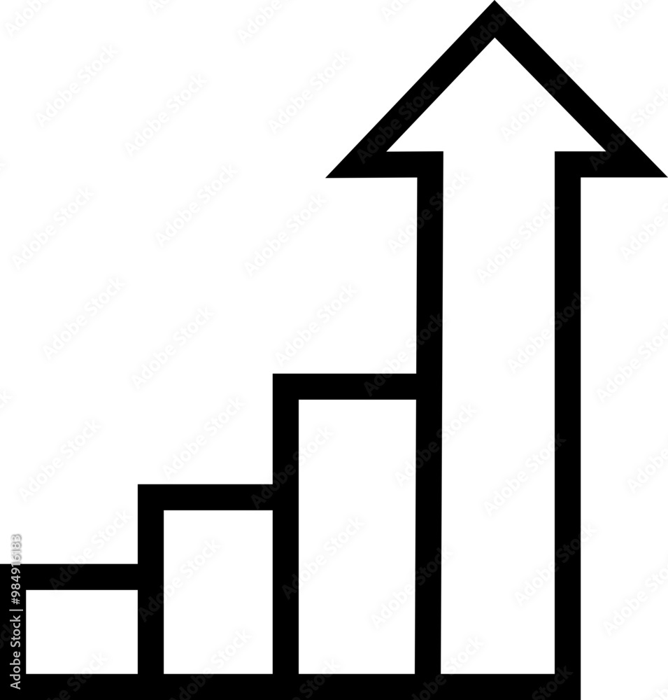 Increase icon in Line. isolated on transparent background Contains such ...