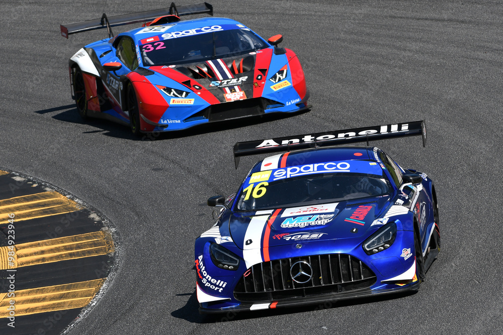 16 Scarperia, Italy - July 13th 2024: Mercedes AMG GT3 of team AKM ...